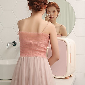 IKER 12L Mini Fridge for Skincare, Makeup - Portable Makeup Fridge for Bedroom, Office