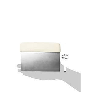 Dexter-Russell - Sani-Safe 19783 6" x 3" White Dough Cutter/Scraper with Polypropylene Handle