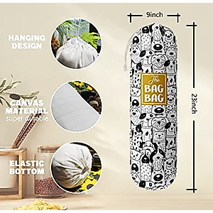 Grocery Bags Holder Organizer For Shopping Bags，Wall Mount Plastic Bags Storage Container Dispensers, Pet Lovers Home Kitchen Gifts For Women, Family, Friends, Dog Mom, Dog Dad
