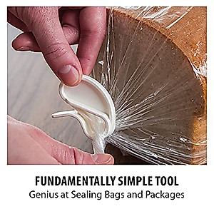 Rada Cutlery Quick Grip Chip Snack Bag Clips – Heavy Duty Food Sealer, Made in USA, 3 Pack, White