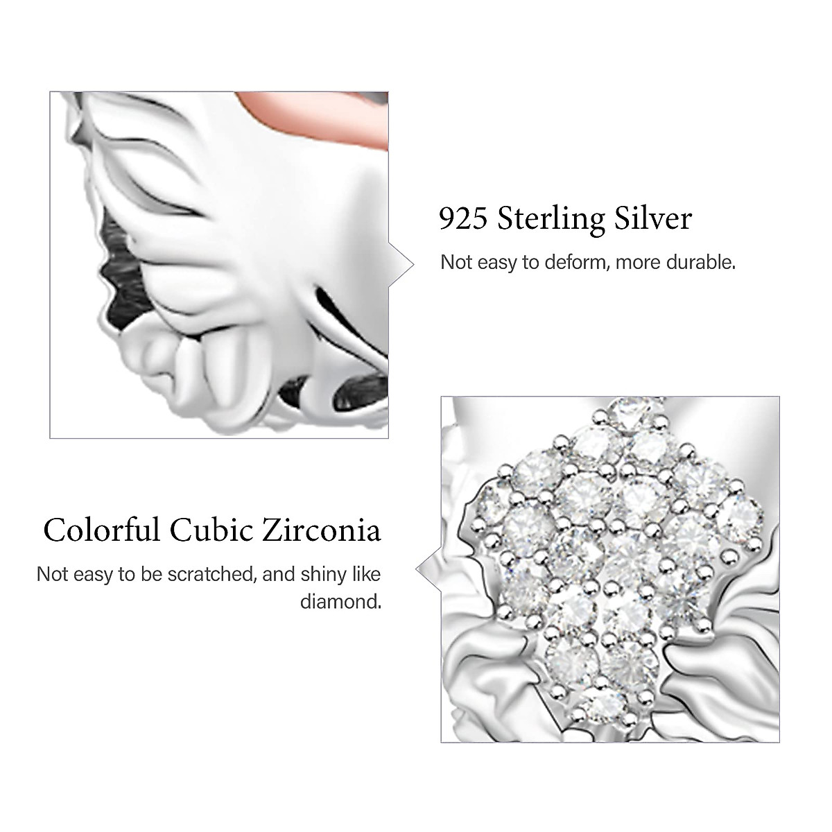 GNOCE Ancient Wolf Charms for Bracelet 925 Sterling Silver Bead Animal Wolf head Charms For Women Mother's Day Men