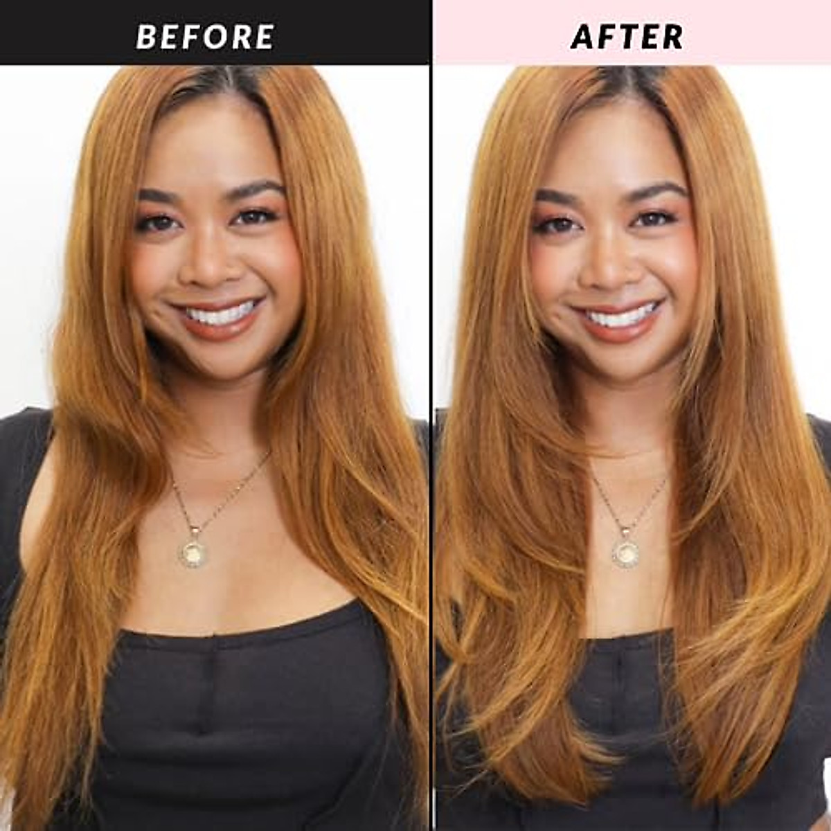 FoxyBae Hair Dryer Brush - 60mm, Rose Gold-Black, Ceramic, Tourmaline, for All Hair Types, Salon-Grade, with Nylon and Boar Bristles, Hot Air Brush and Volumizer in One, 3 Temperature Settings