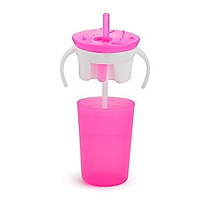 Munchkin® SnackCatch & Sip 2-in-1 Snack Catcher and 2 Piece Spill-Proof Cup, Pink