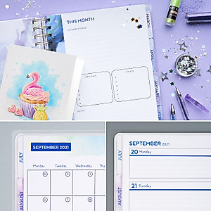 Arteza Academic Planner Bundle, Includes 9 x 7 Inches Planner, 6 x 8 Inches Lined Journal, and 2 Sticker Sheets, Office Supplies and College Essentials for Scheduling and Staying Organized