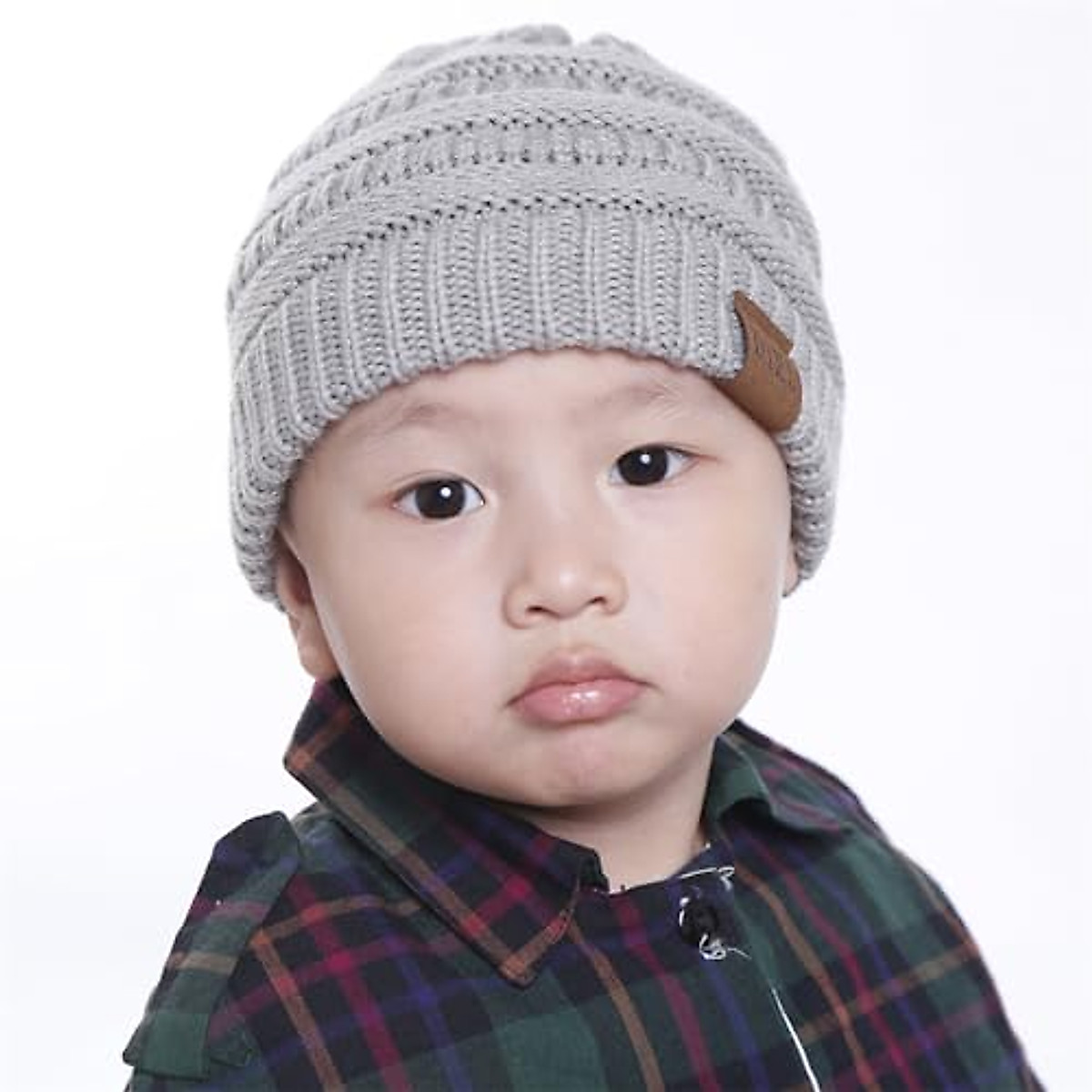DYKL Packs Kids Baby Winter Warm Knit Hats for Boys Girls Soft Infant Baby Toddler Beanies for Boys Girls
