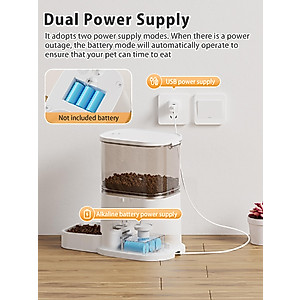 Automatic Cat Feeders with APP Control - 2.4G WiFi Food Dispenser, 6L Automatic Pet Feeder with Voice Recorder, Food Treat Dispenser for Cat & Dog