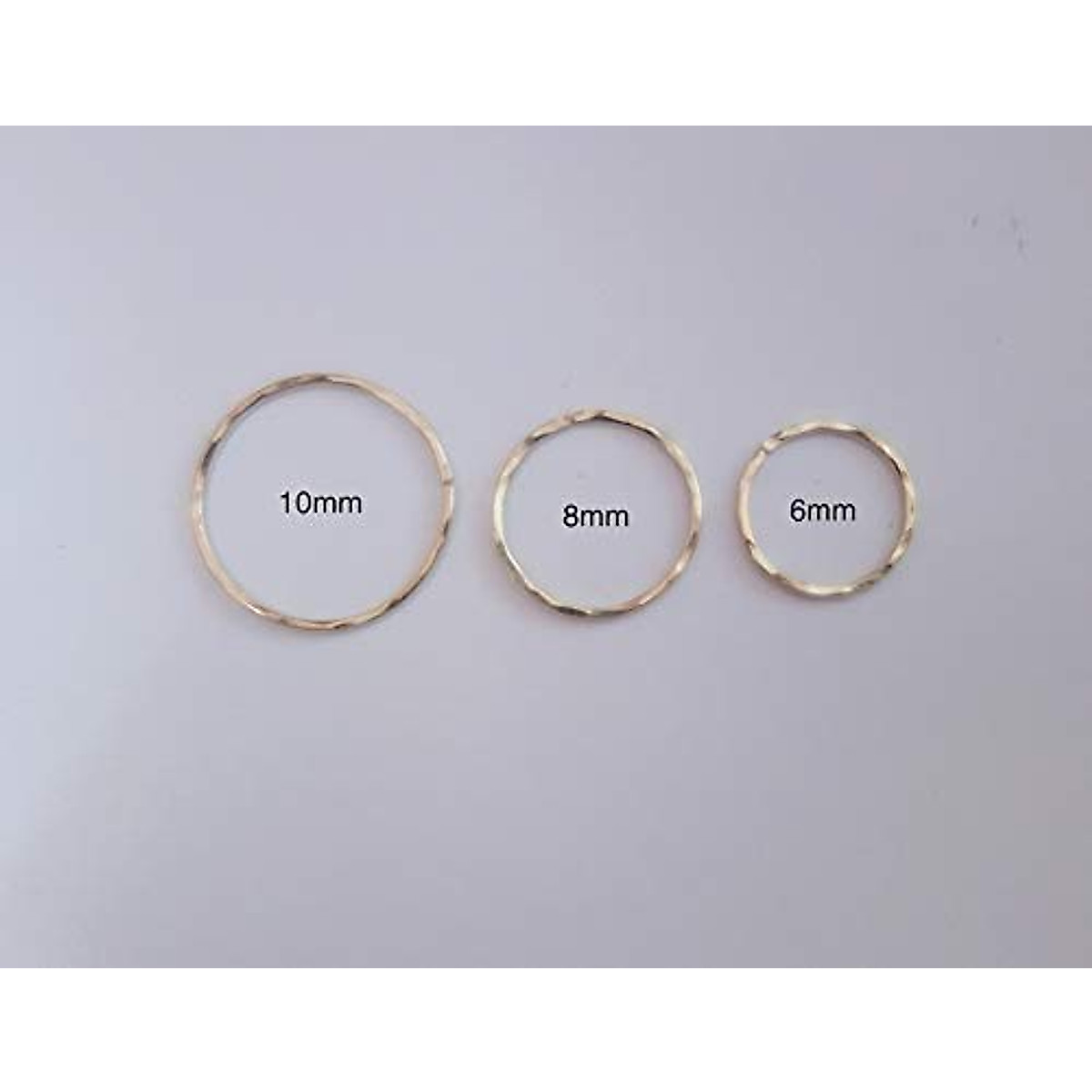 Hand Made Hammered 14K Gold Filled Texture Tiny Hoop Earring Nose Ring Cartilage Huggie Helix Piercing Septum Tragus Sleepers Women Men Teenagers 925 Sterling Silver 14K Rose Gold Fill 22G 20G 24G