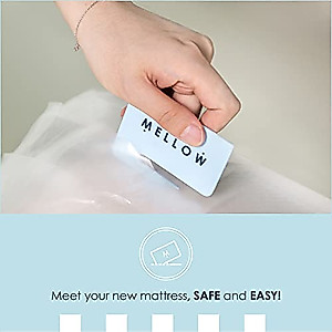 Mellow 12 Inch Lagom Hybrid Mattress Queen - Bamboo Charcoal Memory Foam and Pocket Springs, CertiPUR-US Certified Non Toxic Foams, Oeko-TEX Certified Eco Cover, Copper Infused Comfort Foam