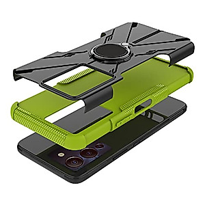 Elubugod Case for Infinix Note 12 G96 Cell Phone Case,Case for Infinix Note 12 G96 X670 Case 360 Degree Rotating Bracket Phone Cover Green