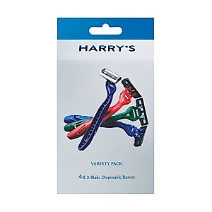 Harry's, Men's Disposable 3 Blade Razors, 4 Count