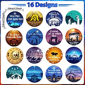 800Pcs Christmas Religious Stickers Nativity Stickers Jesus Christian Faith Roll Sticker Labels for Xmas Cards Envelope Favor