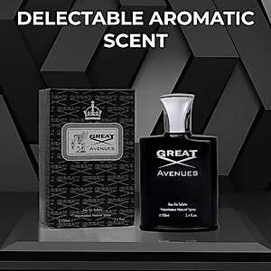 NovoGlow Great Avenues for Men - 100ml Eau De Parfum Spray for Men - Long Lasting Woody Fruity & Smoky Fragrance Smell Fresh All Day Long (B)