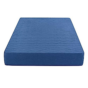 Olee Sleep 10 Inch New Safe Comfort Memory Foam Mattress, Blue, Queen