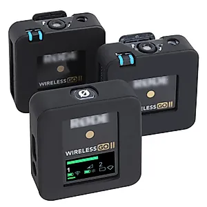 YOUSHARES Silicone Case Compatible with RODE Wireless Go 2 Accessories RODE Wireless go II MIC Silicone Protect Case Cover (3PCS Black)