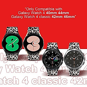 Arsfit Fancy Bands Compatible for Samsung Galaxy Watch 6/ Galaxy Watch 5 40mm 44mm 43mm 45mm 47mm / Galaxy Watch 4 40mm 44mm / Watch 4 Classic 42mm 46mm Band, Print Silicone Pattern Replacement Strap for Women Men Ladies Girls