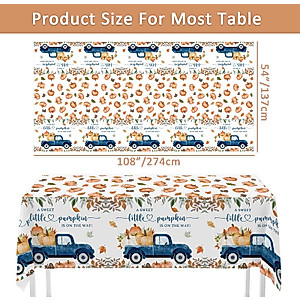 Yuzioey 177pcs Pumpkin Baby Shower Decorations, A Little Pumpkin is On The Way, Fall Pumpkin Disposable Dinnerware (Serve 25 Guests)with Paper Plates Cups Napkins, Banner Tablecloth