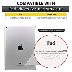 INSSISAIN Case for iPad 9th/8th/7th Generation 2021/2020/2019 10.2 Inch, Multi-Angle Viewing Stand Shell, PU Leather Protective Cover with Auto Sleep for 10.2" iPad 9/iPad 8/iPad 7, Sunflower