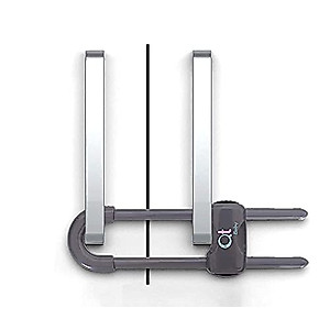 QT BABY Baby Proofing Cabinet Locks | Adjustable U Shaped Baby Safety Latches for Drawers, Fridge, Closet |Modern Baby Proofing Cabinet Lock with Extra Secure Lock Buttons (Pack of 4)