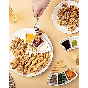 DELLING Ceramic Dipping Bowls/Dipping Sauce Bowls Set - 3 Oz Dipping Sauce Dishes- Small Sauce Cups/Bowls for Sushi, Tomato Sauce, BBQ or Other Dinner - Great for Different Sauce and Dip, Set of 5