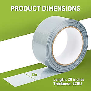4 Pack Duct Tape Heavy 40 Yards x 2 Inch Duty Waterproof Silver Duct Tape,for Indoor Outdoor Repairs Tear by Hand,Sticky, Durable, Heat Resistant, No Residue and Tear by Hand