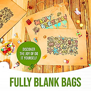 Tobvory Kraft Paper Bags - 50pcs 16x6x12 Inches Brown Paper Bags With Handles Bulk, Large Recycled Paper Bags, Ideal As Shopping Bags, Gift Bags, Retail Bags For Small Business Retail Grocery