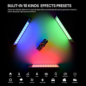 Godox M1 RGB Mini Creative Light,Led Video Light,13W 2500k-8500k Adjustable,CRI97 TLCT 97 RGB 0-360 Full Color,Music Beats Light Function and 40 FX Lighting Effects with Aluminum Alloy Shell(Green)