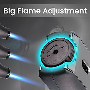 Urgrette 2 Pack Torch Lighter Butane Gas Refillable Lighter Windproof Single Jet Torch Lighters Adjustable Flame Torch Pocket Lighter for Men Women Camping Grill BBQ Outdoor (without Fuel)