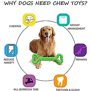 LECHONG Durable Dog Chew Toys 13 Inch Bone Shape Extra Large Dog Toys with Convex Design Strong Tug Toy for Aggressive Chewers Medium and Large Dogs Tooth Cleaning