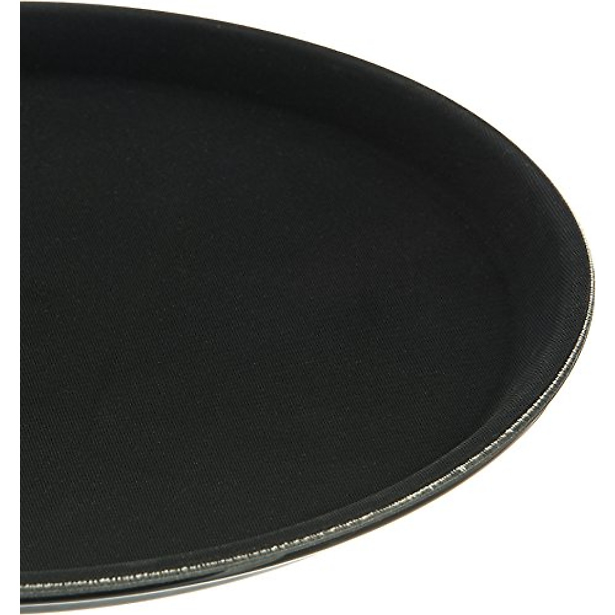 Carlisle FoodService Products 1100GL004 GripLite Rubber Lined Non-Slip Round Serving Tray, 11" Diameter, Black (Pack of 12)