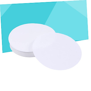 FUNOMOCYA 200pcs Medium Flow Rate Filter Paper Fine Filter Paper Grade Paper Strip Discs Filter Paper Funnel Filter Paper Filtration Paper Cellulose Filter Paper Sand Filter Clamp to White
