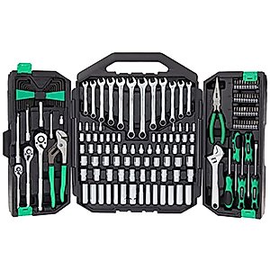 Amazon Brand - Denali 170-Piece All-Purpose Tool Kit and Socket Set, 16 x 20 x 3.5 in