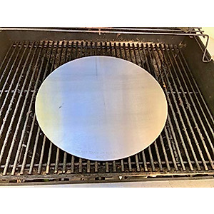 KettlePizza 15” Pizza & Grilling Steel - Heavy Gauge, Stainless Steel, Made in USA. Pizza Stone Alternative, Griddle for Grills