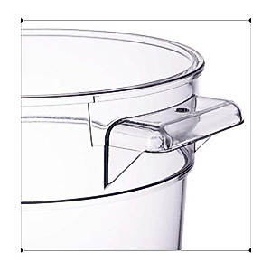 Cambro RFSCW1135 Camwear Clear Round 1 Qt Storage Container with Clear Round Lid RFSCWC1135