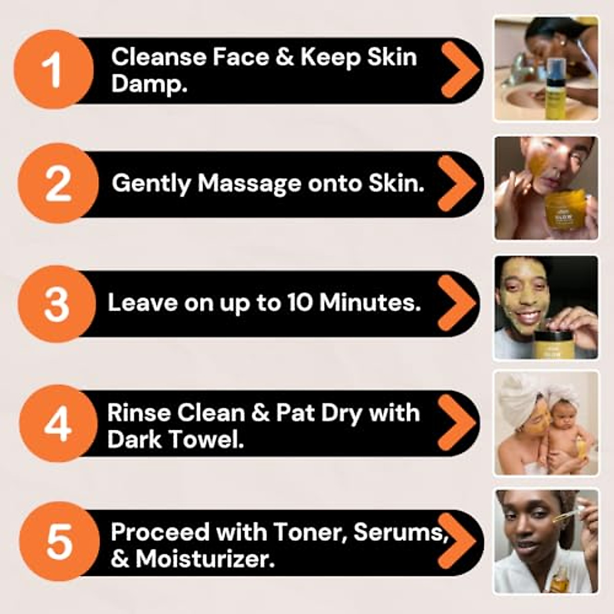 Minimo Glow Turmeric Face Scrub With Heart Applicator - Infused with Turmeric, Manuka Honey, Cinnamon, and Chamomile - Unscented Turmeric Scrub for All Skin Types- Achieve Glowing Skin Naturally