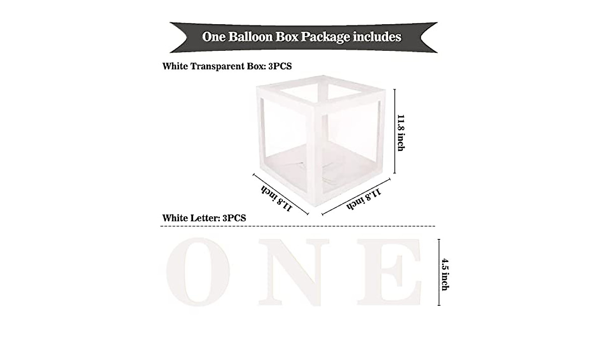FUNTOOB Birthday Balloon Box for Parties & Celebrations
