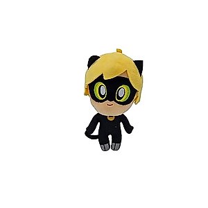 Miraculous Chibi Cat Noir Plush Toy from Tales of Ladybug and Cat Noir | 15cm Cat Noir Soft Toy | Super Soft and Cuddly Toys Bring Their Favourite TV Show to Life | Bandai