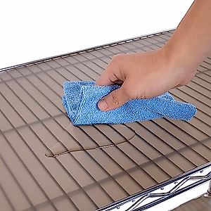 Seville Classics Heavy Duty Fitted Wire Shelf Liners Protector Mat, Non Adhesive, for Wired Shelves, Office, Kitchen, Garage, Semi-Transparent Taupe, 48" x 18" Shelf (5-Pack)