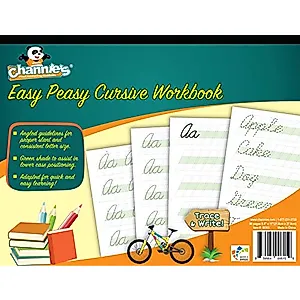 Channie’s Easy Peasy Cursive Handwriting Workbook for Kids, Tracing & Cursive Writing Practice Book, 80 Pages Front & Back, 40 Sheets, Grades 1st – 3rd, Size 8.5” x 11”