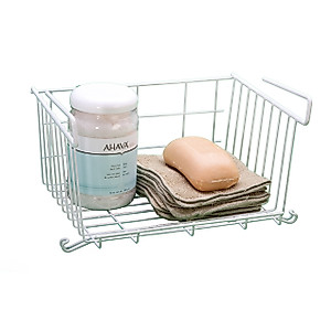 YBM HOME Under Shelf Storage Basket, 12-inch, White #1184