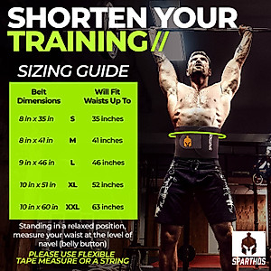 Sparthos Waist Trimmer Belt - Neoprene Waste Trainer Trainers Band for Workout, Sweat Stomach Fat - Sweet Burning Sauna Slimming Ab Shaper Belt - Lose Belly Tummy Corset - for Men and Women (XL)