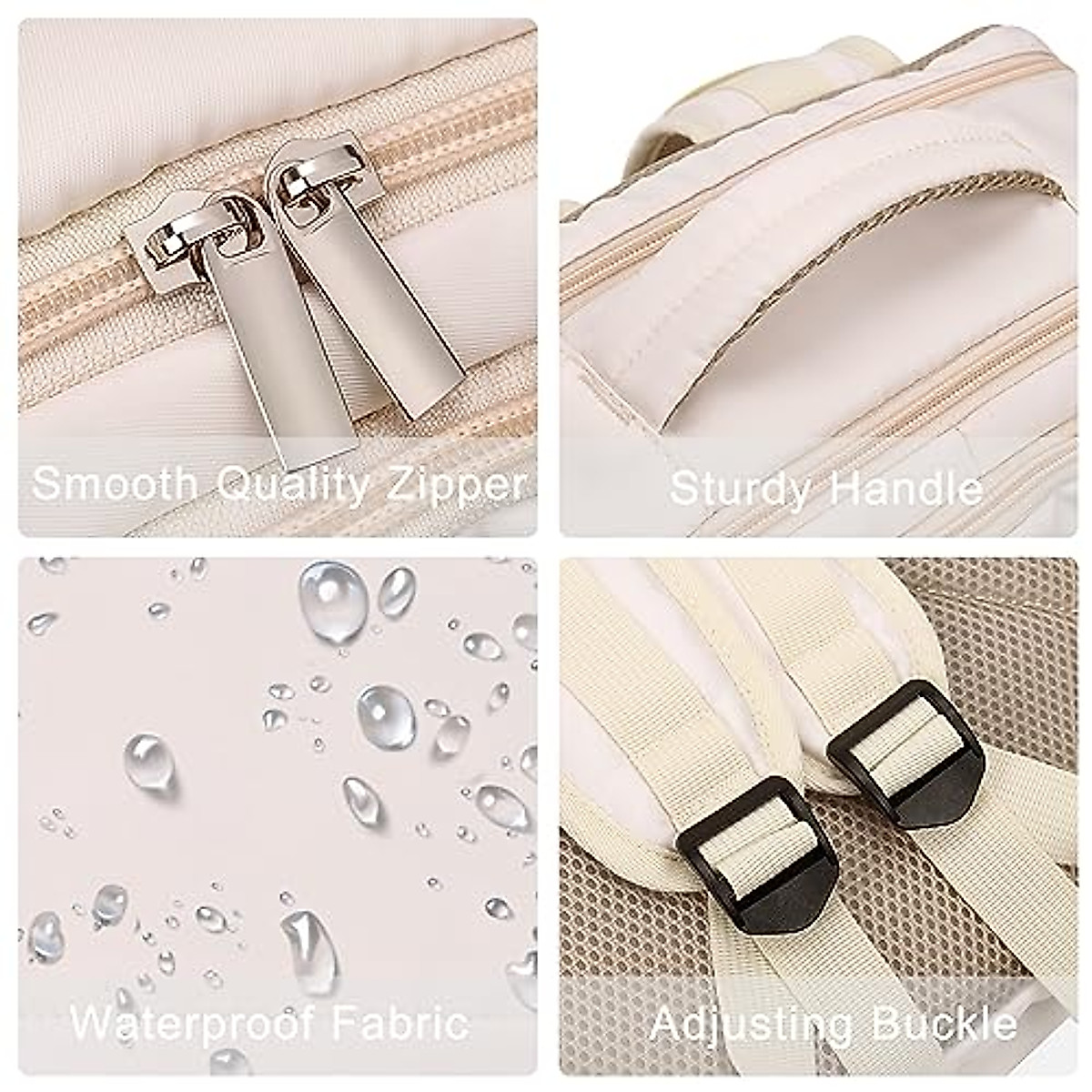 CLUCI Travel Backpack for Women, Carry On Backpack Fit for 15.6" Laptop,Airline Approved,Underseat Personal Item Travel Bag,Waterproof Daypack for Weekender Gym Apricot color