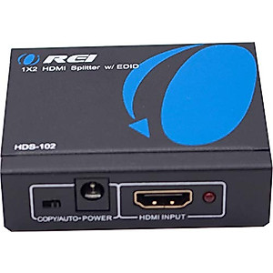 OREI 4K HDMI Splitter 1 in 2 Out with 2-Pack 6 ft HDMI Cable Ultra HD 4k@ 30 Hz 1x2 Ver. 1.4 HDCP - Supports 3D Full HD 1080P