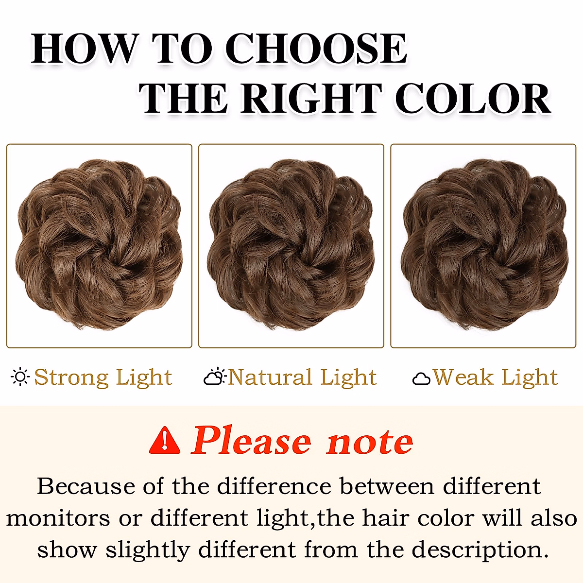 MORICA 1PCS Messy Hair Bun Hair Scrunchies Extension Curly Wavy Messy Bun Hair Synthetic Chignon Hairpieces for Women(1-8#(Medium chestnut Brown))