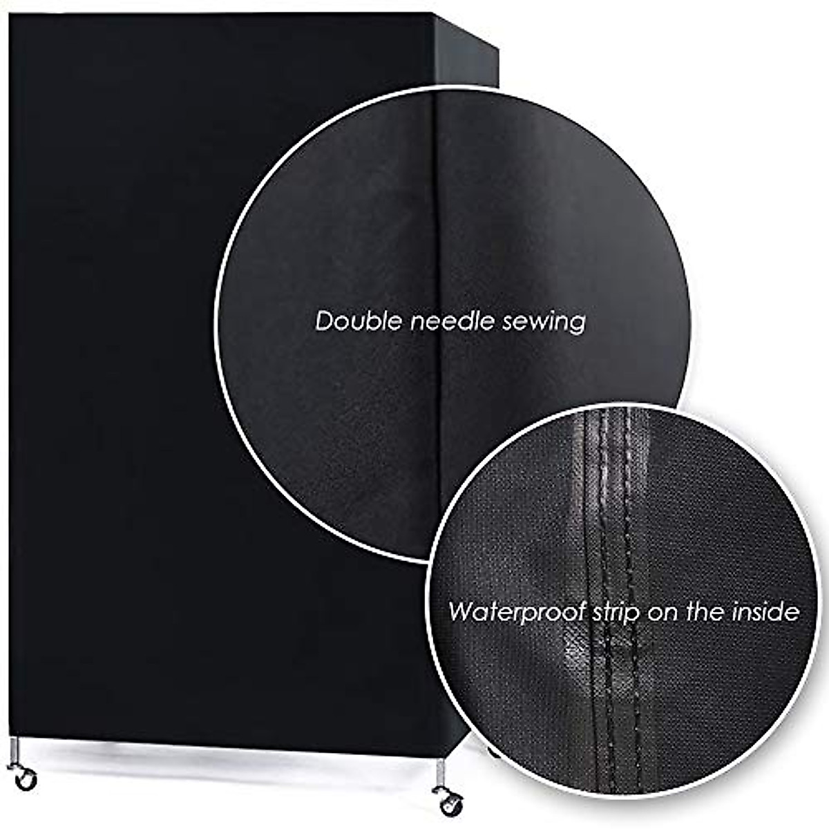 COOSOO Bird Cage Covers for Night Large Birdcage Protection Blackout Breathable Washable Waterproof Material Universal Fit Black