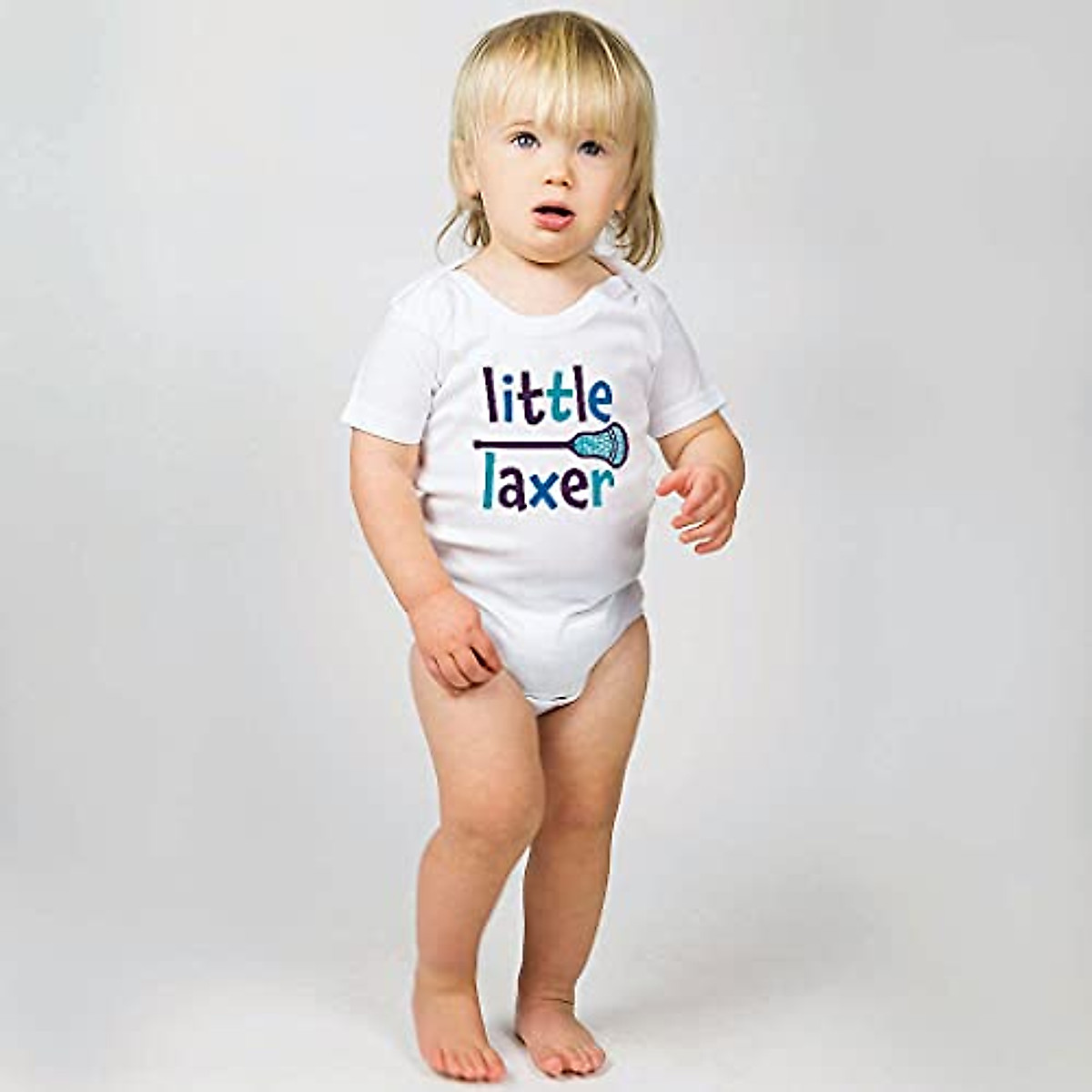 ChalkTalkSPORTS Lacrosse Baby & Infant One Piece | Little Laxer | Bodysuit Small