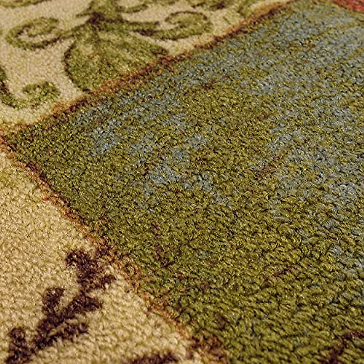 Mohawk Home Floral Tile Multi Geometric Blocks (1' 6" X 2' 6") Slice Kitchen Mat