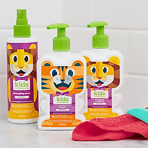 Babyganics Kids Detangler, Berry Berry, Tames Tangles, 8 Fl Oz (Pack of 2)