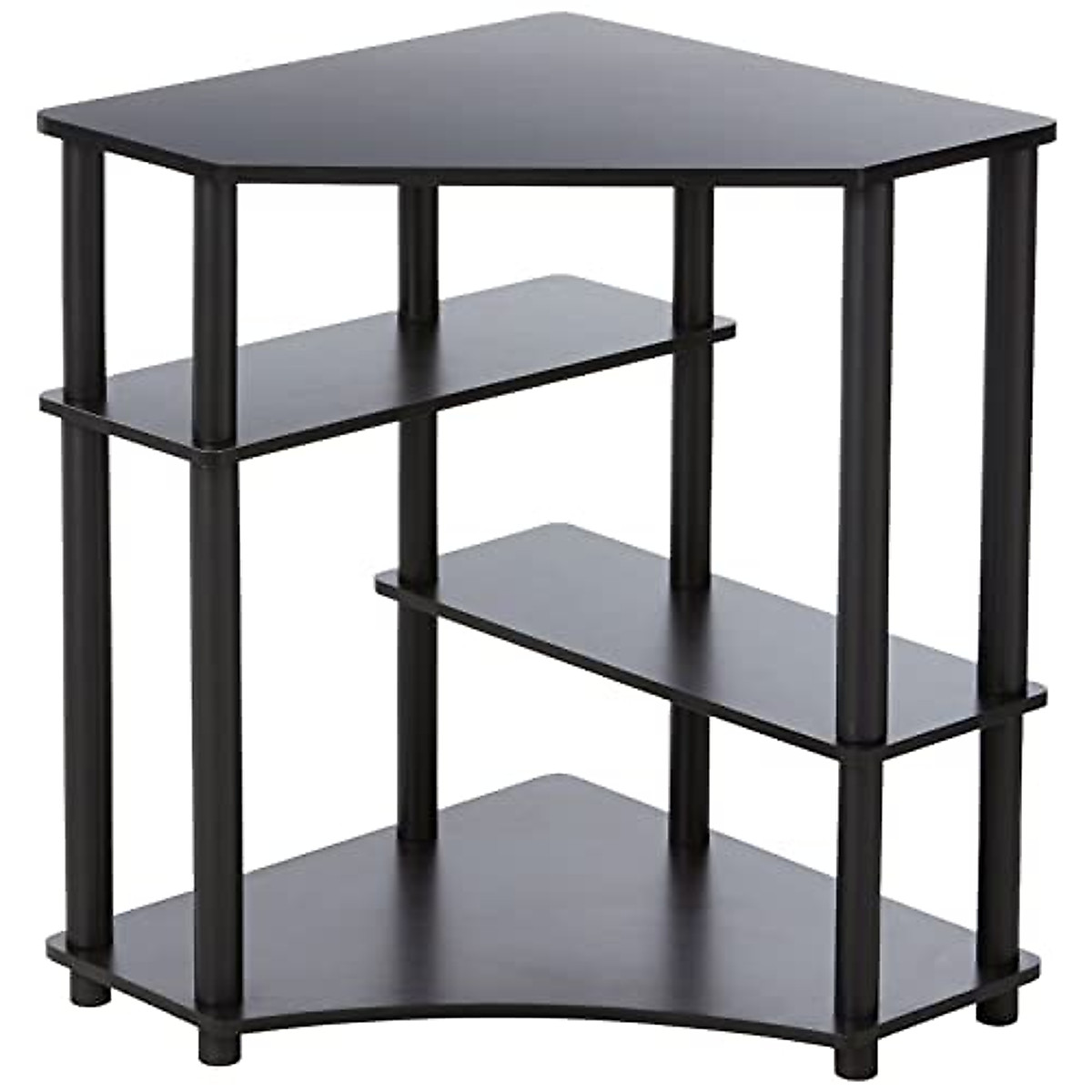 FURINNO Turn-N-Tube Space Saving, Corner Desk, Espresso/Black