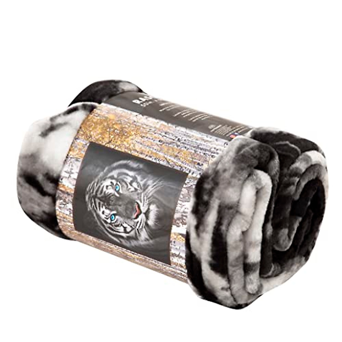 Northwest White Tiger Stare Raschel Throw Blanket, 50" x 60"