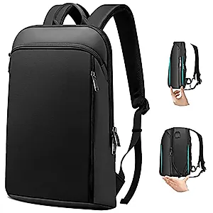 ZINZ Slim and Expandable 15 15.6 16 Inch Laptop Backpack Anti Theft Business Travel Notebook Bag with USB, Multipurpose Large Capacity Daypack College School Bookbag for Men & Women,Deep Black